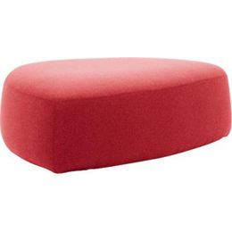 Polsterm&ouml;bel Leyform GOGO Pouf, gro&szlig;, oval, B 1240 x T 1090 x H 440 mm, mit Gleitern, Stoffbezug, rot