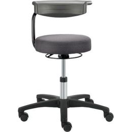 Dauphin Drehhocker TEC basic IS 1999, h&ouml;henverst., mit Armablage, ergonom. Polster-Sitz, platingrau