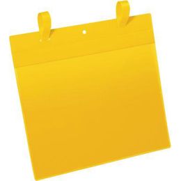 Durable Dokumententaschen mit Lasche, B 297 x H 210 mm (A4 quer), 50 St&uuml;ck, gelb