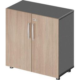 Sch&auml;fer Shop Sch&auml;fer Shop Select Schrank LOGIN, 2 Ordnerh&ouml;hen, B 800 x T 420 x H 788 mm,graphit/Eiche