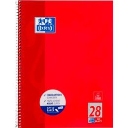Collegeblock Oxford A4+, 80 Blatt, 90g/m&sup2;, 4-fach gelocht, Rand rechts & links, kariert, 10 St&uuml;ck