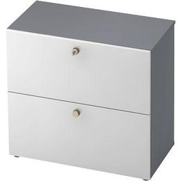 H&auml;ngeregistraturschrank TOPAS LINE, 2 Ordnerh&ouml;hen, mit Vollauszug, graphit/wei&szlig;