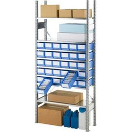 Sch&auml;fer Shop Grundregal R 3000, Komplettregal 1,055 m, 1 Grundfeld inkl. 8 B&ouml;den und 30 Regalk&auml;sten RK 421