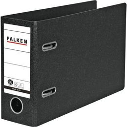 Falken Ordner, DIN A5 quer, R&uuml;ckenbreite 80 mm, Hartpappe, schwarz