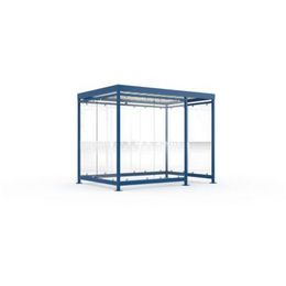 &Uuml;berdachungssystem WSM K&ouml;ln K3 d/b, B 3180 x T 2165 x H 2510 mm, fertig montiert, enzianblau RAL 5010