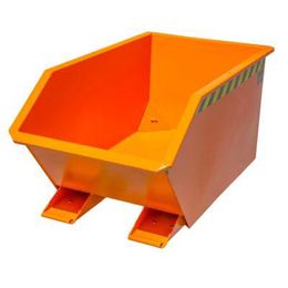 Bauer Kippbeh&auml;lter GU-E 300, mit Siebblech & Ablasshahn, &ouml;l-/wasserdicht, staplertauglich, B 680 x T 1440 x H 580 mm, gelborange RAL 2000