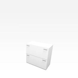 HR-Schrank X-TIME-WORK, 2 Ausz&uuml;ge, 860 x 430 x 860 mm, Wei&szlig;/wei&szlig;
