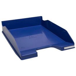 Briefablage Exacompta BEE BLUE Combo-Midi, f&uuml;r Dokumente im Format A4+, stapelbar, Etikettenhalter, Kunststoff, marineblau, 6 St&uuml;ck