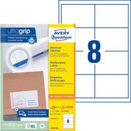 Avery Zweckform 3660-200 Universal-Etiketten, ultragrip, 97 x 67,7 mm, DP INTERNETMARKE geeignet