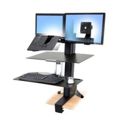 Ergotron WorkFit-S Dual, f&uuml;r 2 LCD-Monitore, mit Arbeitsfl&auml;che, Tragkraft bis 11,3 kg