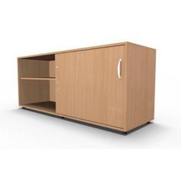 Sch&auml;fer Shop Sch&auml;fer Shop Select Sideboard, mit Schiebet&uuml;r, abschlie&szlig;bar, Spanplatte, B 1600 x T 500 x H 663 mm, rechts anstellbar, Buche