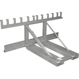 Bauer M&uuml;lltonnen-Heber MH-III, mit Gummianschlag, f&uuml;r 3x 80- bis 360-L-MGB, L 1030 x B 1595 x H 680 mm, lackiert, mausgrau RAL 7005
