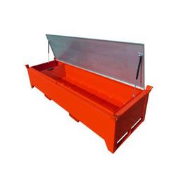 Leuchtstoffr&ouml;hrenbox Bauer SL-N 220, Stahlblech, unterfahrbar, Deckel verzinkt, herausnehmbare Trennwand, B 2300 x T 800 x H 530 mm, rot