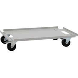 Rollwagen f&uuml;r CEMO Akku-Lade- und Lagerschr&auml;nke, Traglast 240 kg, auf Rollen, B 800 x T 600 x H 150 mm, lichtgrau RAL 7035
