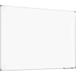 Whiteboard 2000 Maulpro, wei&szlig; kunststoffbeschichtet, Rahmen platingrau, 1200 x 1800 mm