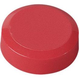 Rundmagnete Maul, Kunststoff & Metall, Feinstruktur, Haftkraft 300 g, &oslash; 20 x 7,5 mm, rot, 20 St&uuml;ck
