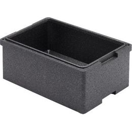 EPP-Isolierbox f&uuml;r Isolierbeh&auml;lter, 23 l, mit Griffleiste, stapelbar, L 560 x B 360 x H 180 mm, schwarz
