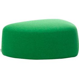 Polsterm&ouml;bel Leyform GOGO Pouf, mittel, oval, B 980 x T 910 x H 390 mm, mit Gleitern, Stoffbezug, gr&uuml;n