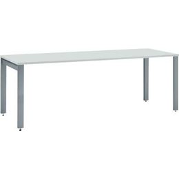 Sch&auml;fer Shop Sch&auml;fer Shop Select Schreibtisch LOGIN, 4-Fu&szlig;, B 1800 x T 800 x H 740 mm, lichtgrau/basaltgrau