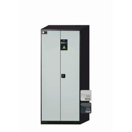 Chemikalienschrank ASECOS CS-CLASSIC, Fl&uuml;gelt&uuml;ren, Front Lichtgrau, B 810 x T 520 x H 1950 mm
