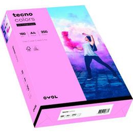 Farbiges Kopierpapier Tecno colors, DIN A4, 160 g/m&sup2;, rosa, 250 Blatt