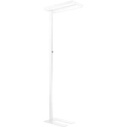 Alco LED-Stehleuchte, stufenlos dimmbar, direkt & indirekt leuchtend, H 1950 mm, 2 x 40 W, wei&szlig;