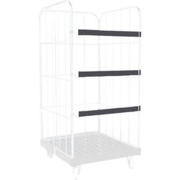 Sch&auml;fer Shop Sch&auml;fer Shop Select Spannband gummitex&reg; BASIC, f&uuml;r Rollboxen BASICline, Spannweite 750 mm, 1 Drahthaken & 1 Draht&ouml;se, UV-best&auml;ndig, L 560 x B 50 mm, PE-Fasern & Gummi, dunkelgrau