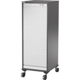 Sch&auml;fer Shop Sch&auml;fer Shop Genius Multimobil, B 450 x T 500 x H 1220 mm, Kunststoffrollladen, mit Rollen, abschlie&szlig;bar, graphit