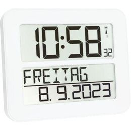 TFA Funkuhr Time Line MAX, wei&szlig;