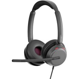 Headset EPOS IMPACT 860T ANC, binaural, kabelgebunden, USB-C auf USB-A, UC-optimiert, zertifiziert f&uuml;r Microsoft Teams, 4 Mikrofone + hybrides adaptives ANC, Transporttasche, schwarz