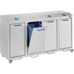 G&reg;-collect X 2001 Wertstoffsammler, L 1420 x B 490 x H 800 mm, 4-fach