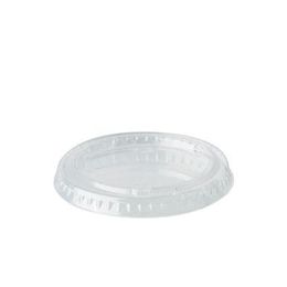 Deckel Papstar pure, f&uuml;r Portionsbecher, &oslash; 60 mm, 50 Stk., kompostierbar, PLA-Fasern, transparent