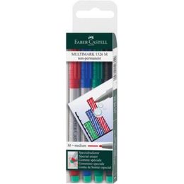 Marker Faber-Castell Multimark, 4er-Set, M, non-permanent