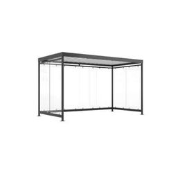 &Uuml;berdachungssystem WSM K&ouml;ln K4 b/b, B 4195 x H 2510 x T 2165 mm, lichte H 2360, fertig montiert, anthrazitgrau
