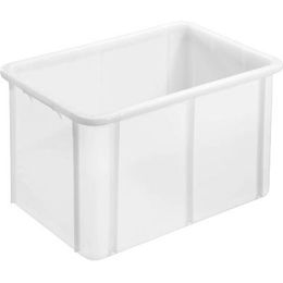 Transportbox, Euro-Norm, Volumen 60 l, bis 300 kg, stapelbar, geschlossene W&auml;nde, ohne Deckel, L 600 x B 400 x H 320 mm, HDPE, naturfarben