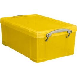 Box Really Useful Boxes, Kunststoff, transparent gelb, 9 l