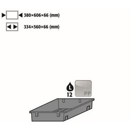 Einlegewanne f&uuml;r ASECOS Sicherheitsschr&auml;nke der S90 Serie, Polypropylen, natur, B 364 x T 606 x H 66 mm, 12 l