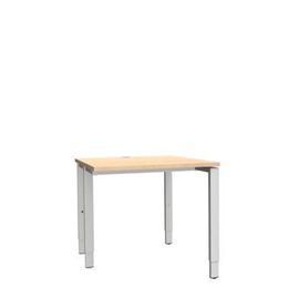 Sch&auml;fer Shop Sch&auml;fer Shop Genius Schreibtisch MODENA FLEX, 4-Fu&szlig;-Rechteckrohr, einseitig, B 800 mm, Ahorn