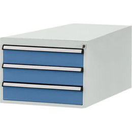 Manuflex Schubladen-Unterbau, f&uuml;r T 1000 mm, lichtgrau/brillantblau