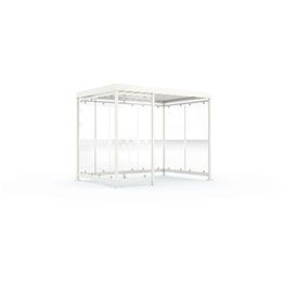 &Uuml;berdachungssystem WSM K&ouml;ln K3 c/b, B 3180 x T 2165 x H 2510 mm, Bausatz, verkehrswei&szlig; RAL 9016