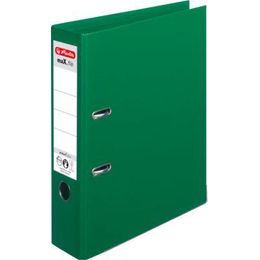 Herlitz Ordner maX.file protect plus, DIN A4, R&uuml;ckenbreite 80 mm, gr&uuml;n