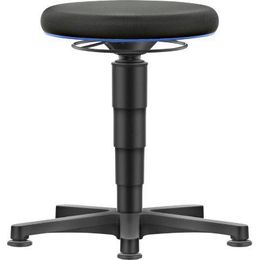 Allround Hocker bimos, sitzh&ouml;henverstellbar 450-650 mm, mit Gleiter, Stoffbezug, atmungsaktiv, Farbring blau