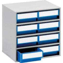 treston Schubladenmagazin 0830, 8 Schubladen, T 300 mm, blau