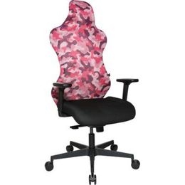 Topstar B&uuml;rostuhl Sitness RS Sport Camouflage, mit Armlehnen, 3D-Synchronmechanik, Muldensitz, Kopfst&uuml;tze, pink/schwarz
