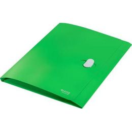 Leitz&reg; Dokumentenmappe Recycle, A4, bis zu 150 Blatt, 3 Einschlagklappen, blickdicht, 100 % recycelbar, Blauer Engel, Kunststoff, gr&uuml;n