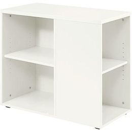 Anstellcontainer TARA, 4 offene Regalf&auml;cher, B 400 x T 800 x H 720 mm, wei&szlig;