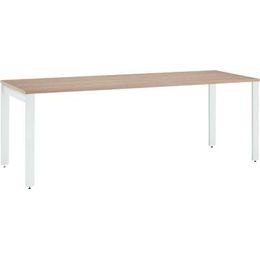 Sch&auml;fer Shop Sch&auml;fer Shop Select Schreibtisch LOGIN, 4-Fu&szlig;, B 1800 x T 800 x H 740 mm, Eiche/verkehrswei&szlig;