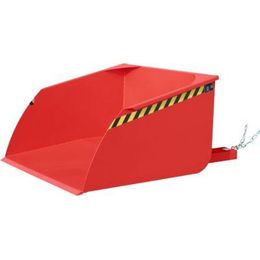 Bauer Staplerschaufel BSI 100, Seilzug-Entriegelung, L 1810 &times; B 1330 &times; H 810 mm, 1 m&sup3;, bis 1500 kg, Stahl lackiert, feuerrot
