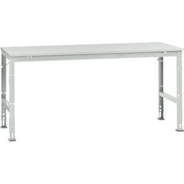 Manuflex Arbeitstisch UNIVERSAL Standard, 2000 x 1000 mm, Melamin lichtgrau, lichtgrau