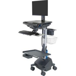 Mobiler Arbeitsplatz Ergotron StyleView&reg; SV42-8302-2, Monitorgelenk f&uuml;r 1 Display bis 24", Arbeitsfl&auml;che, Tastatur-/Mausablage, integrierte Stromversorgung